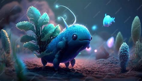 Premium Ai Image A Blue Bug With A Long Tail And A Green Tail Is