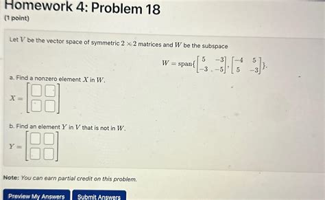 Solved Homework 4 Problem 18 1 ﻿point Let V ﻿be The Vector
