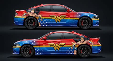 👑🌟 Wonder Woman Patriotic Car Side Wrap