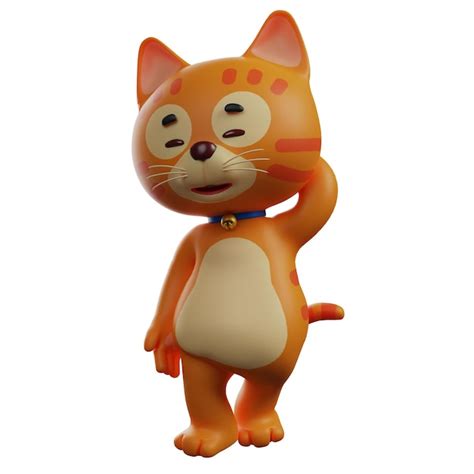 Premium Photo 3d Illustration 3d Smiley Cat Cartoon Illustration With