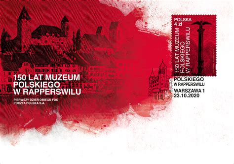 Polnische Briefmarke Zum 150 Jahrestag Des Polnischen Museums In Rapperswil Polenmuseum In