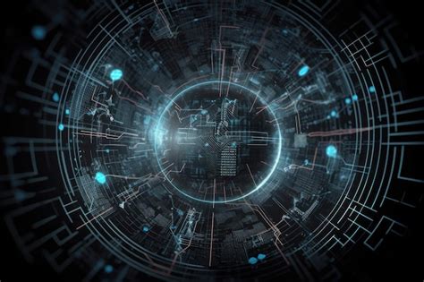 Premium Ai Image Futuristic Hightech Background For Cybersecurity