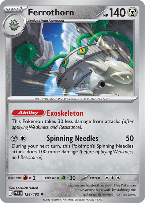 Ferrothorn 128 Paradox Rift Card List Pokemon Tcg Digitaltq