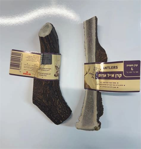 קרן אייל אדום לכלב חצויה 100 טבעי מידה L