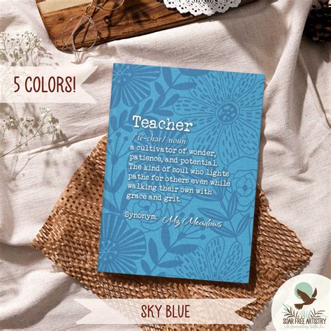Personalized Teacher Definition Notebook Teachers Appreciation T