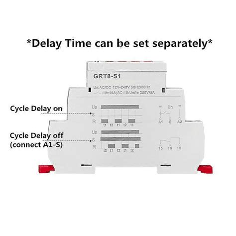 Geya Grt8 S Asymmetric Cycle Timer Relay Spdt 16a Electronic Repeat Relay Grt8 S1 Acdc12v 240v
