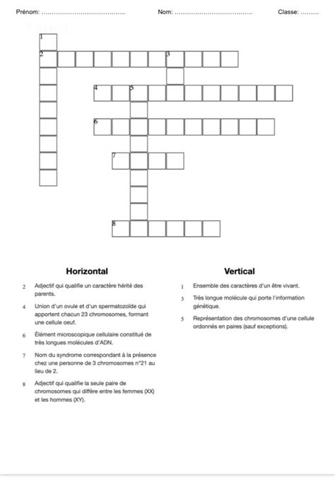 Crossword Puzzle Horizontal And Vertical Words
