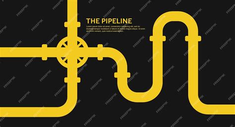 Premium Vector Black Pipeline Background Concept Oil Or Gas Flat