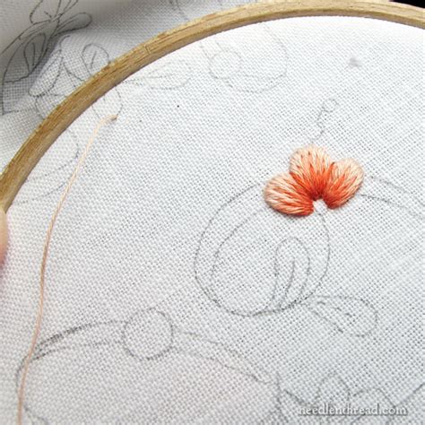 Long And Short Stitch With Floche