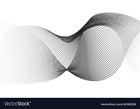 Wavy Dot Line Pattern Royalty Free Vector Image