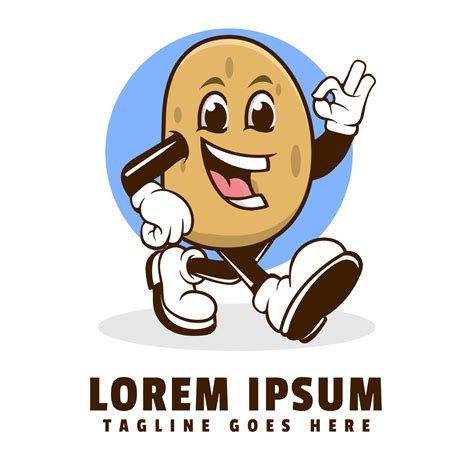Potato Cartoon Logo Template 21069340 Vector Art At Vecteezy