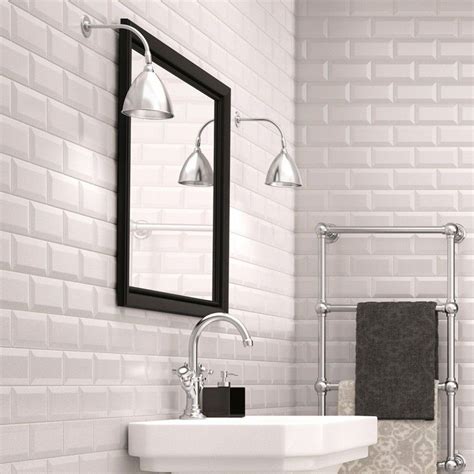 Ide Terpopuler 15 Bathroom Tiles White Brick Wall