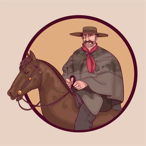 Ilustración De Vaquero Gaucho En Estilo Free Vector Freepik