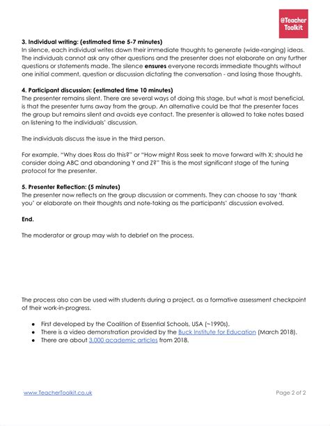 Tuning Protocol Template