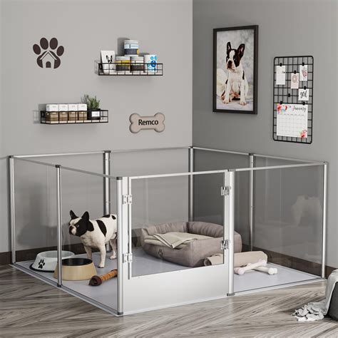 Buy Wisfor Acrylic Dog Playpen Fence Heavy Duty Pet Clear Exercise