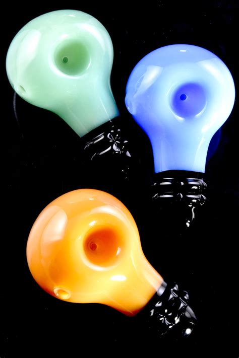 Colored Glass Light Bulb Pipe P2930 Bulk Smoking Pipes