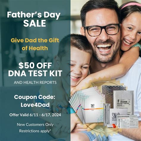 Snip Nutrigenomics Our Fathers Day Sale Starts Today Get 50 Off A Dna Test Kit And Health