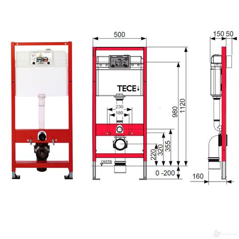 Инсталляция TECE — Система инсталляции для унитазов Now 4 в 1 с кнопкой ...
