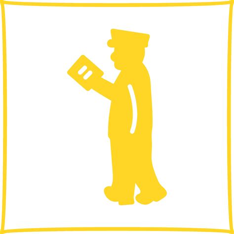 Guard Checking Passport Vector Icon 41109832 Vector Art At Vecteezy