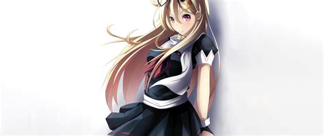 Скачать обои Girl Sexy Blouse Long Hair Anime Beautiful Pretty