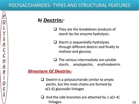 Polysaccharides Types And Structural Features Pptx