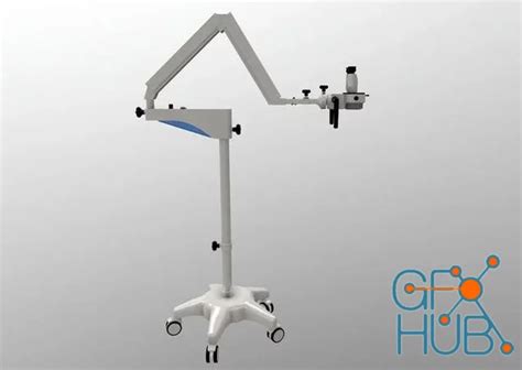 3d Model Operating Microscope Low Poly 140412