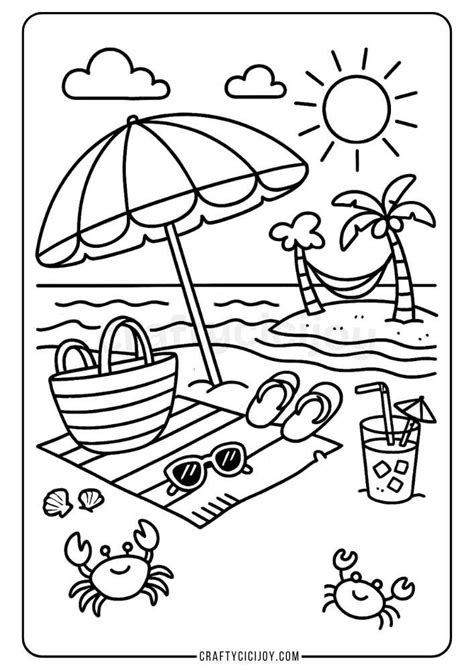 Beach Coloring Pages 10 Free Printable Pdfs