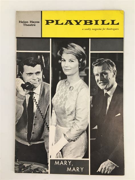 1962 Playbill Helen Hayes Theatre Barry Nelson Edward Mulhare In Mary
