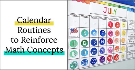 How I Use My Calendar To Support My Morning Math Routine