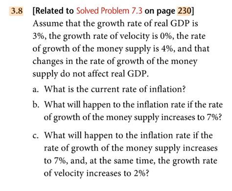 Solved Assume That The Growth Rate Of Real Gdp Is 3 The