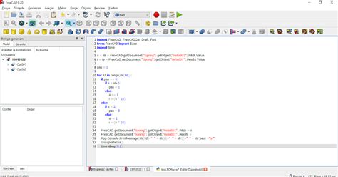 USING MACROS ON FREECAD SPRING COMPRESSION