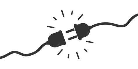 Premium Vector Electric Socket With Plug Connect Disconnect Symbol
