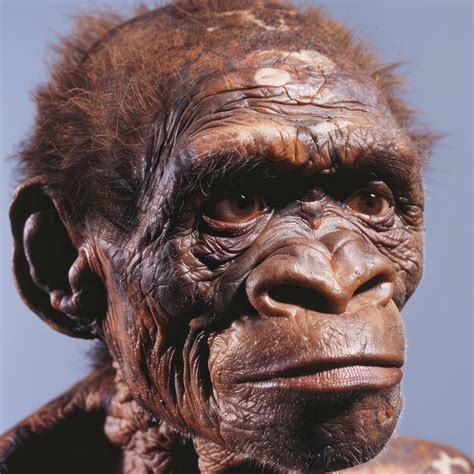Detailed Reconstruction Of Early Hominid Skull Displayed In Research