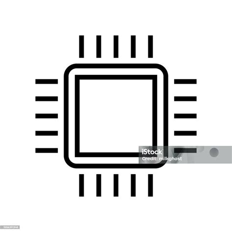 Central Processing Unit Icon Stock Illustration Download Image Now Cpu Computer Computer