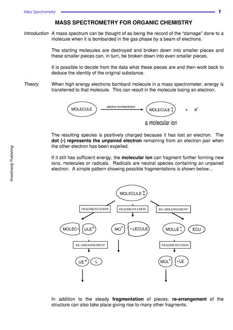 22 Mass Spectrometry Practice Mass Spectrometry For Organic