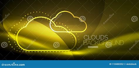 Vector Cloud Computing Storage Concept Stock Vector Illustration Of Algorithm Bulb 110480352