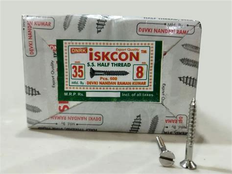 Flat Iskcon Stainless Steel Half Threaded Screw Diameter 8 Mm At Best Price In Amritsar