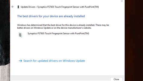Synaptics Fs7605 Touch Fingerprint Sensor With Pureprint Tm Hp Support Community 9384425