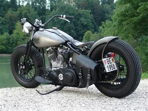1950 Harley Panhead Harleydavidson Bobber Motorcycle Ridersline