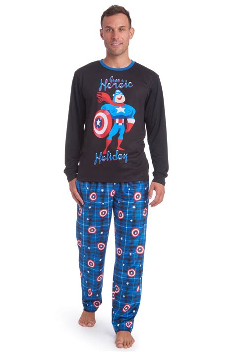 Marvel Avengers Superhero Comic Pajama Lounge Set Captain America