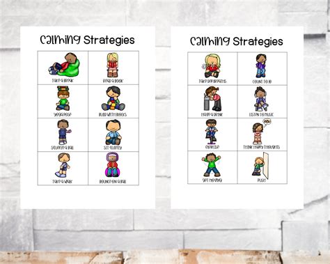 Coping Skills Visuals Regulation Pecs Visual Aid Aba Therapy
