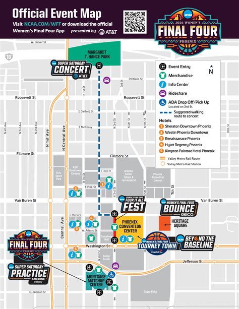 Official 2026 Womens Final Four Event Map