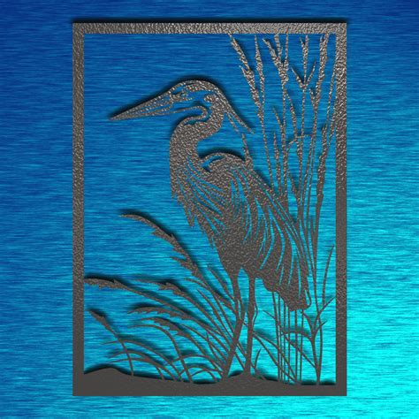 Heron Silhouetteblue Heron Svg Bird Svglaser Svg Engraver Vector