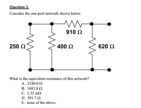 Solved Consider The One Port Network Shown Below What Is Chegg