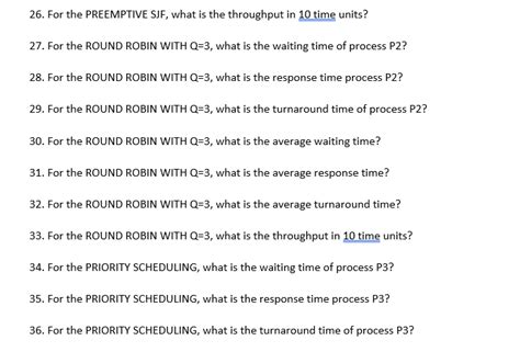 Solved Consider The Following Set Of Processes With CPU Chegg