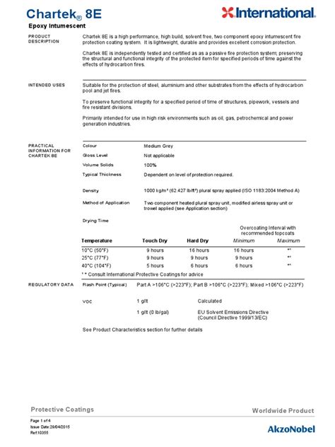 Chartek 8e Pds Pdf Epoxy Paint