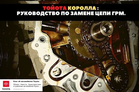Тойота Королла замена цепи ГРМ: признаки изношенности
