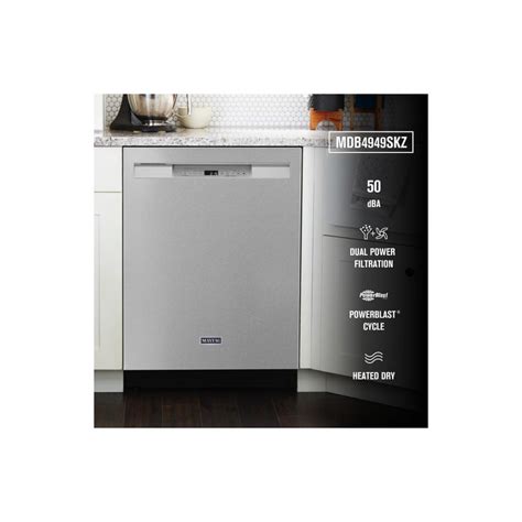 Maytag Mdb4949skz 24 Inch Full Console Dishwasher Fingerprint Resistant