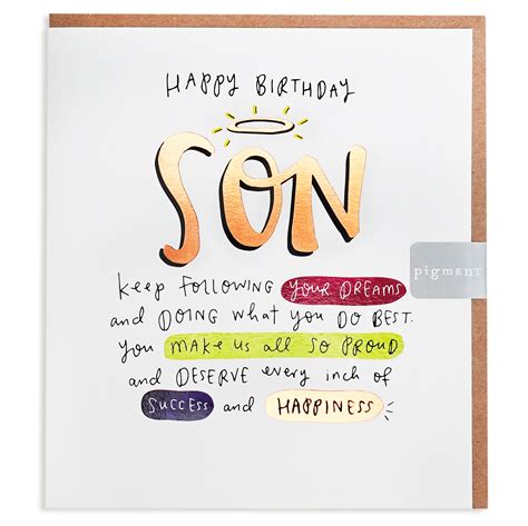 Son Birthday Card The Happy Newspaper