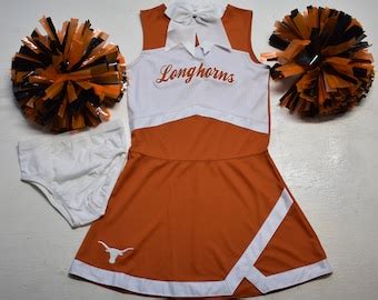 Texas Longhorn Cheer Uniform Etsy